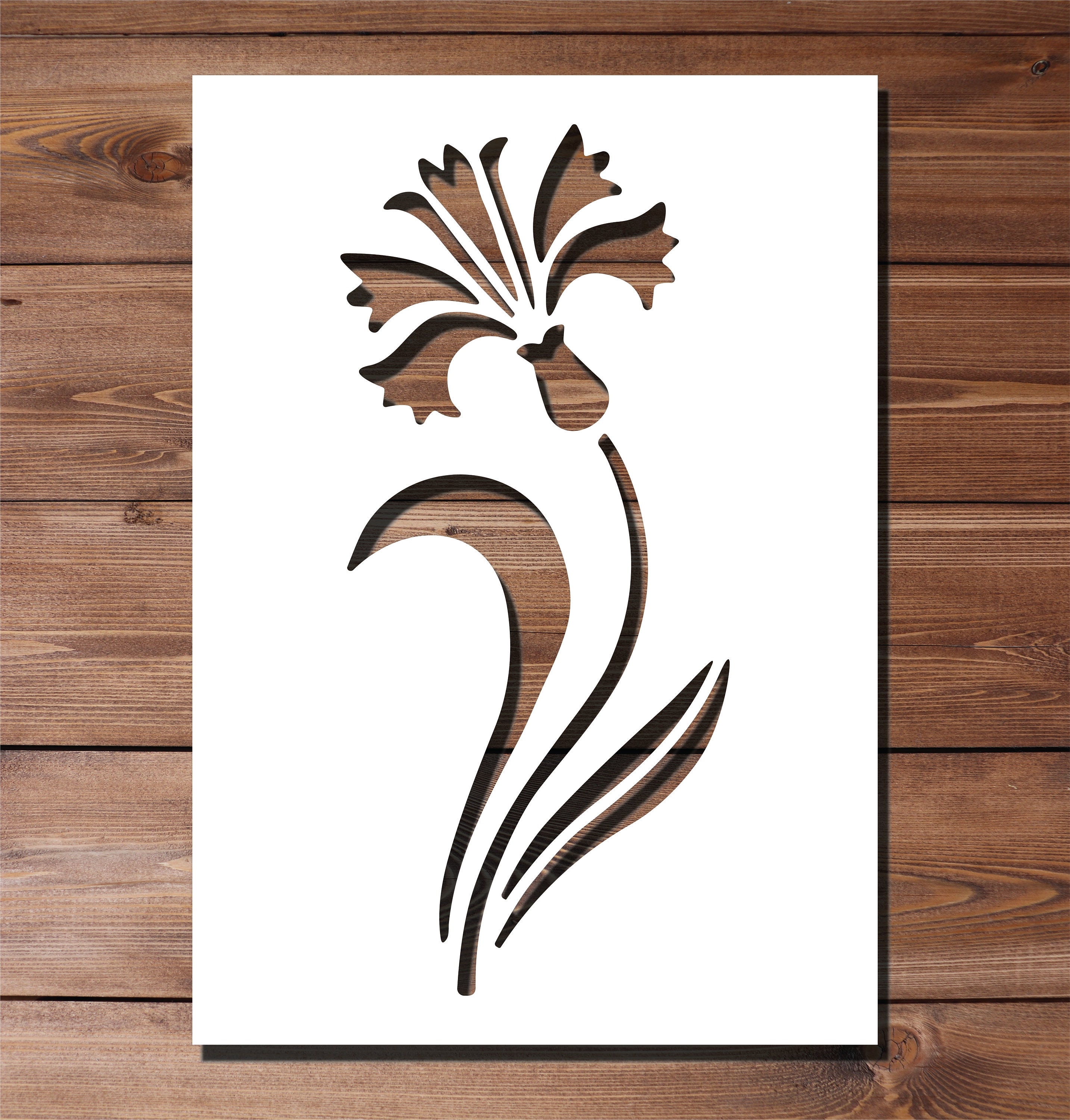 Daffodil Flower Stencil - A4 A3 Size 190 Micron Mylar Reusable Flexible ...