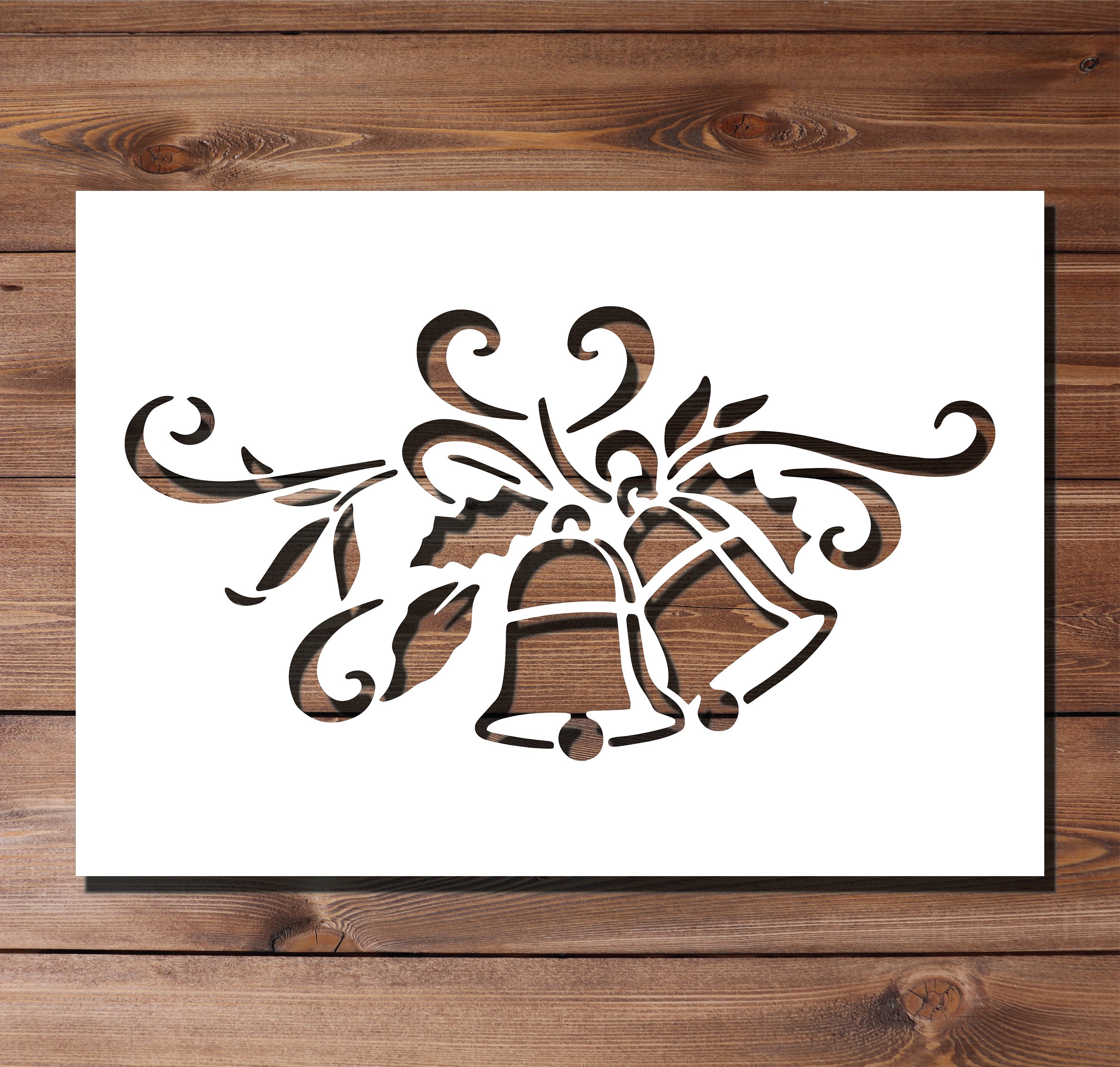Jingle Bells Stencil A4 A3 Size 190 Micron Mylar Reusable Flexible Home ...