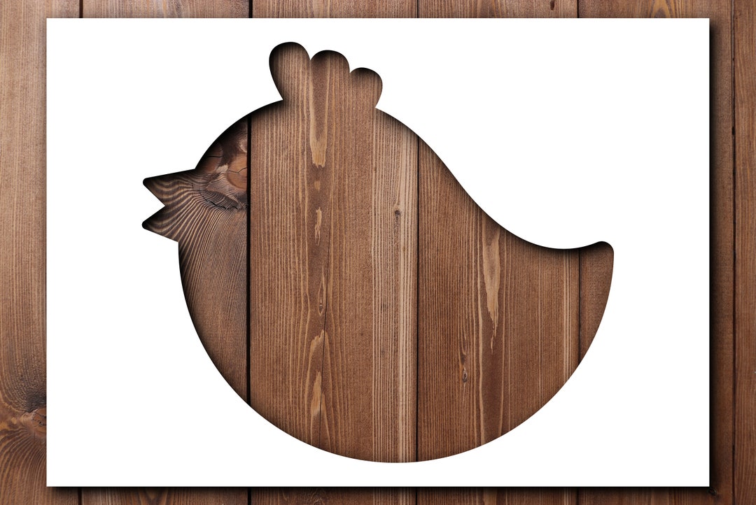 Chicken Stencil A4 A3 Size 190 Micron Mylar Reusable Flexible Home ...