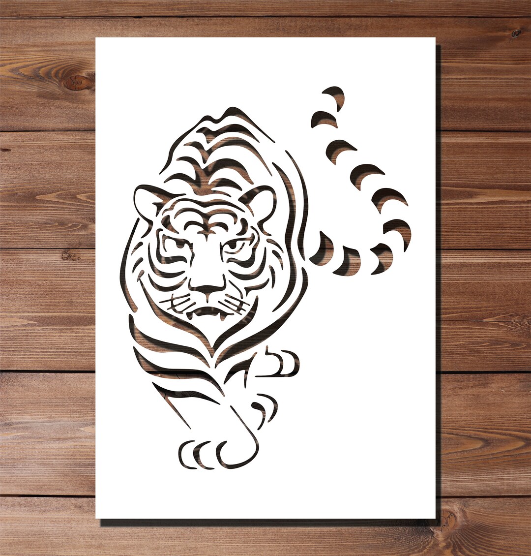 Tiger Stencil - A4 A3 Size 190 Micron Mylar Reusable Flexible Home ...