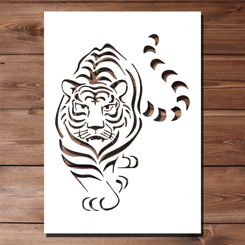 Tiger Stencil - Etsy
