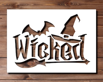 Witch Face Stencil A4 A3 Size 190 Micron Mylar Reusable Flexible ...