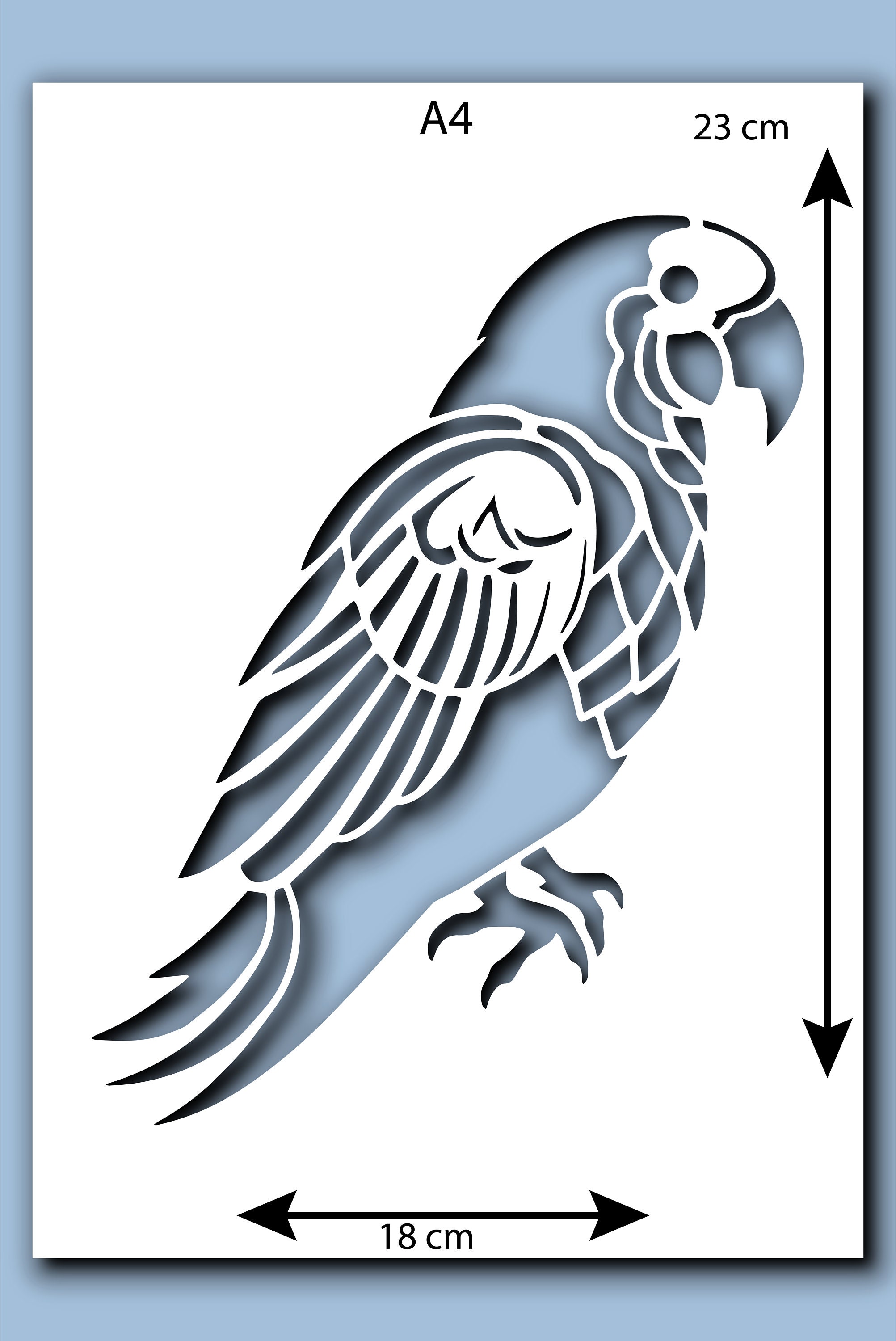 Parrot Stencil A4 A3 Size 190 Micron Mylar Reusable Flexible Home Decor ...