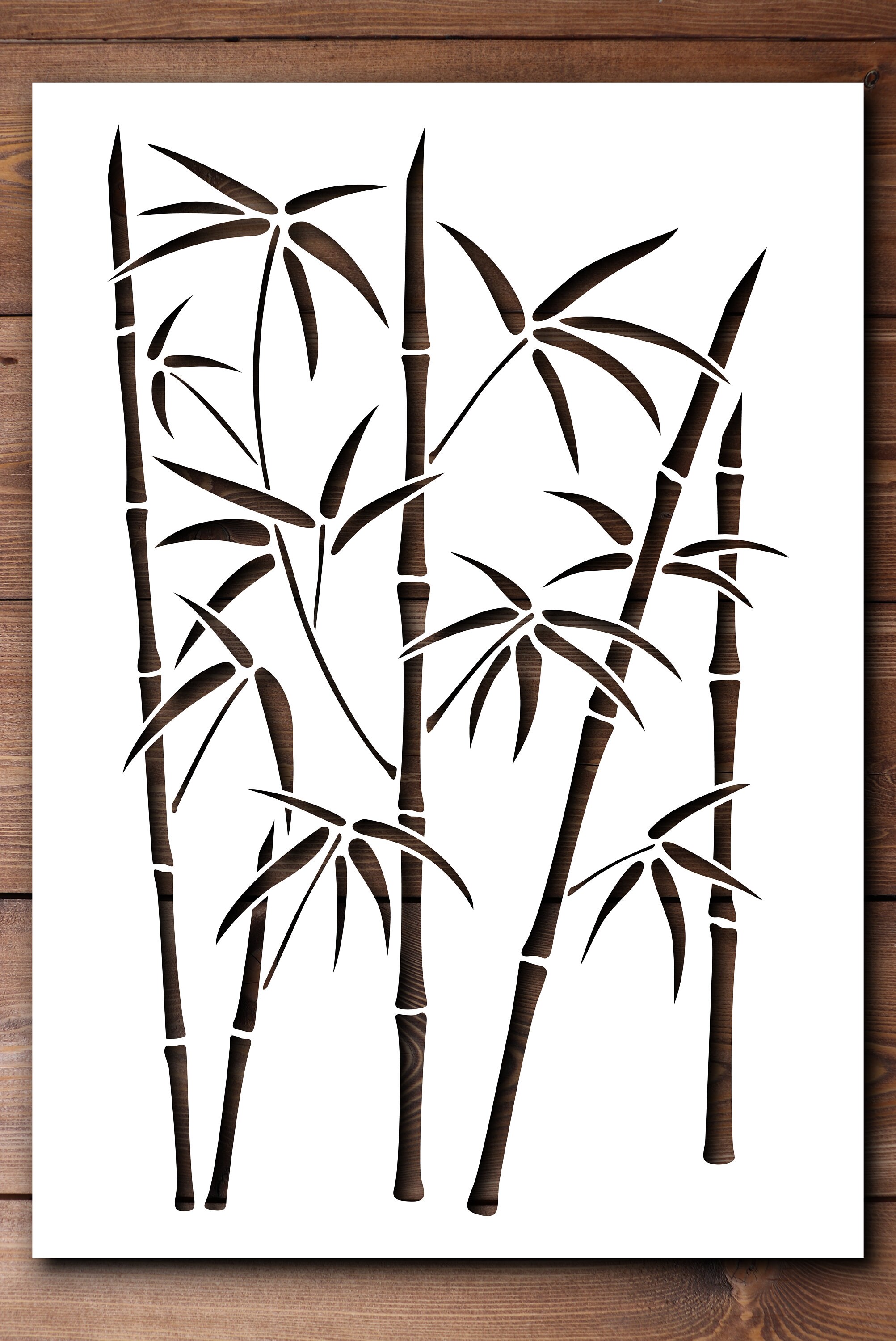 Bamboo Stencil A4 A3 Size - 190 Micron Mylar Reusable Flexible Home ...