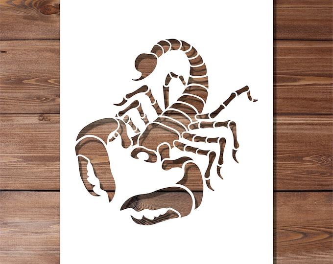 Scorpion, Scorpio Zodiac Stencil - A4 A3 Size - 190 Micron Mylar ...