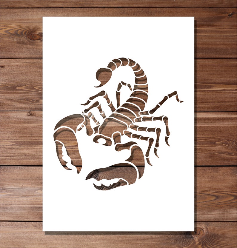 Scorpion, Scorpio Zodiac Stencil - A4 A3 Size - 190 Micron Mylar ...