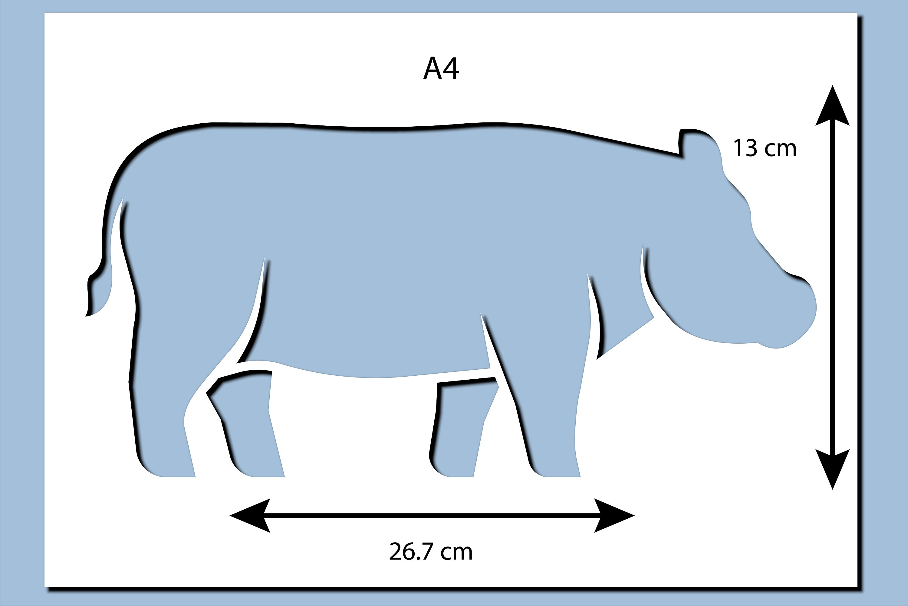 Hippo Stencil A4 A3 Size 190 Micron Mylar Stencil Reusable Flexible ...