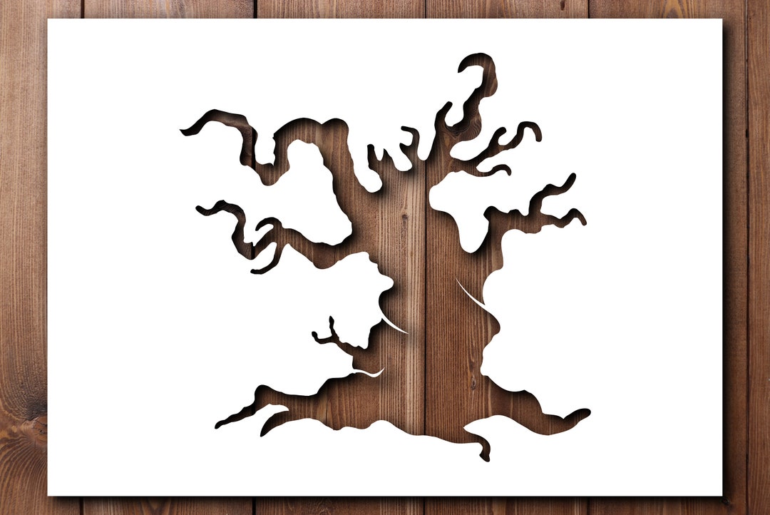 Halloween Scary Tree Stencil 3 A4 A3 Size 190 Micron Mylar Reusable ...