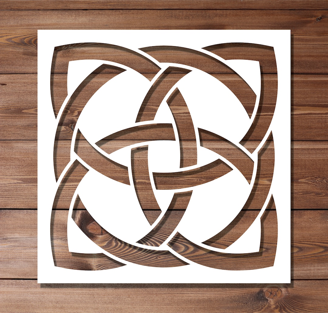 Celtic Knot Pattern Stencil - 30cm X 30cm Size - 250 Micron Mylar ...