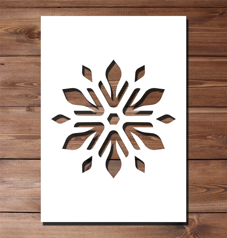 Snowflake Stencil A4 A3 Size 190 Micron Mylar Reusable - Etsy