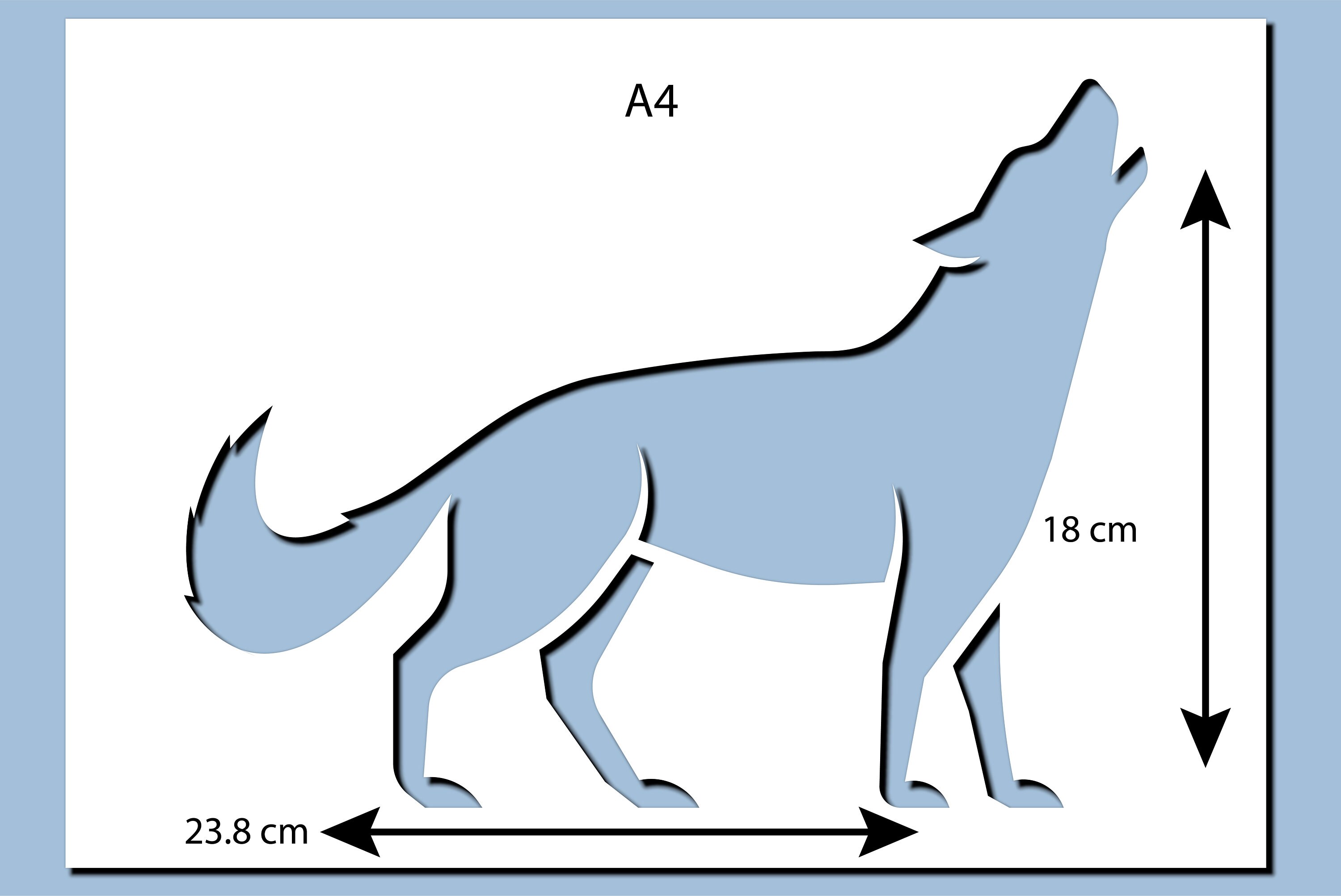 Wolf Stencil A5 A4 A3 Size 190 Micron Mylar Stencil Reusable Flexible ...