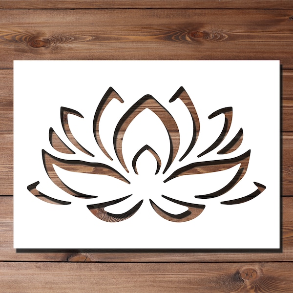 Lotus Stencil - Etsy Australia