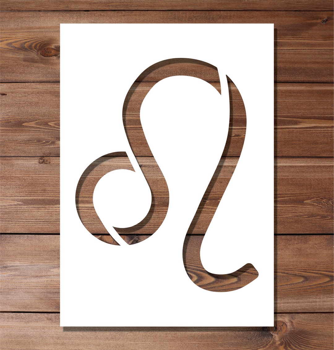 Leo Symbol Zodiac Stencil - A4 A3 Size - 190 Micron Mylar Reusable ...