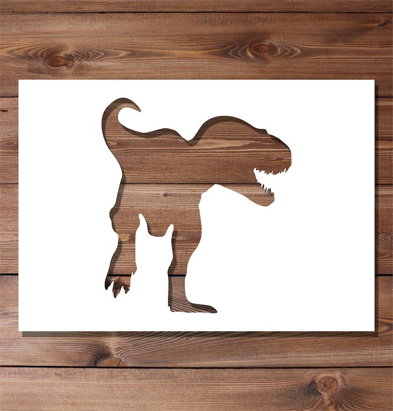 T Rex Silhouette Stencil A4 A3 Size 190 Micron Mylar Reusable Flexible ...