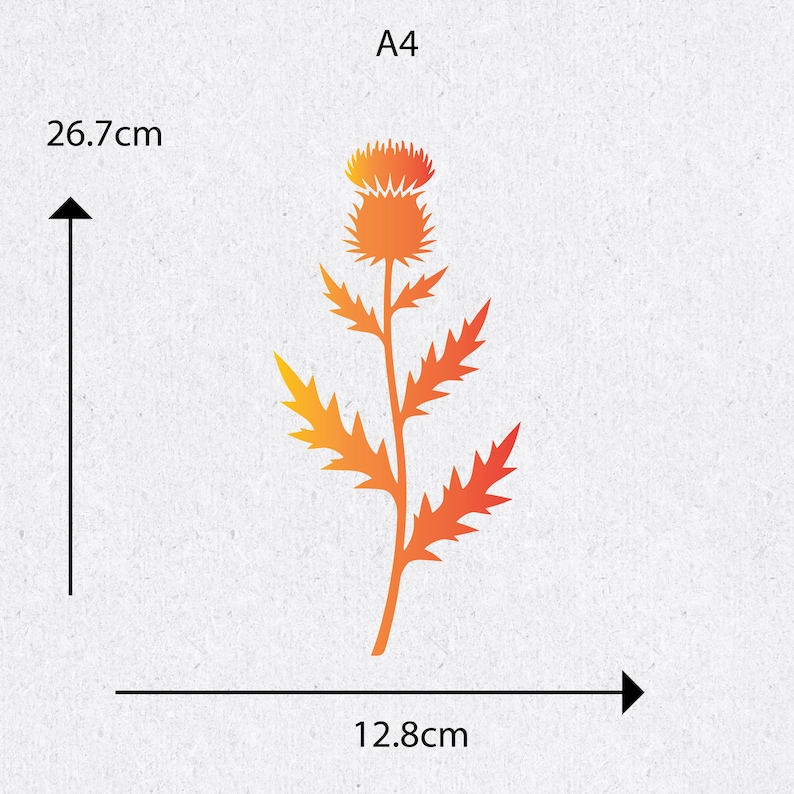 Scottish Thistle Stencil – Reusable Mylar Template for Painting on Wood ...