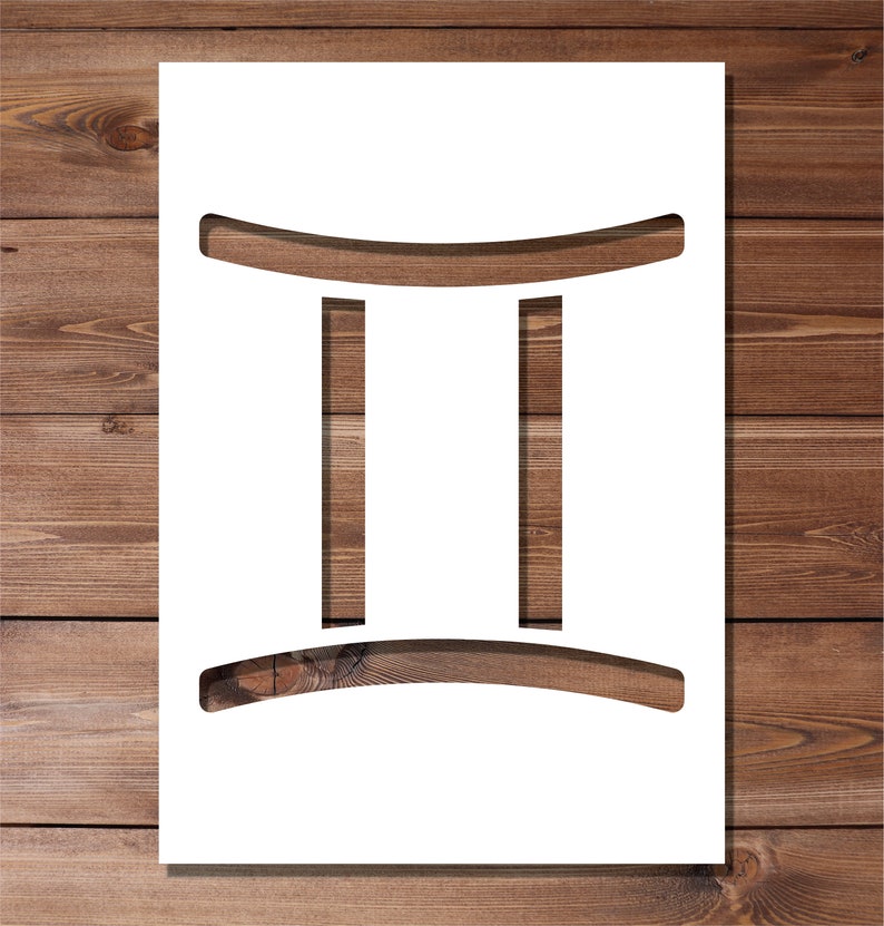 Gemini Symbol Zodiac Stencil - A4 A3 Size - 190 Micron Mylar Reusable ...
