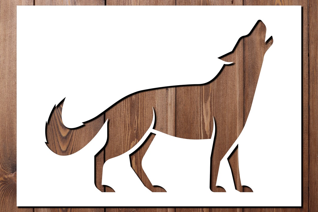 Wolf Stencil A4 A3 Size 190 Micron Mylar Stencil Reusable Flexible Home ...