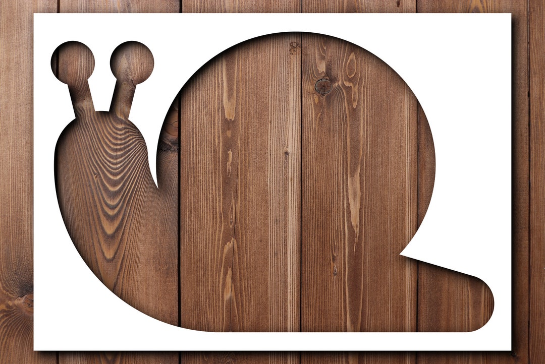 Snail Stencil A4 A3 Size 190 Micron Mylar Reusable Flexible Home Decor ...