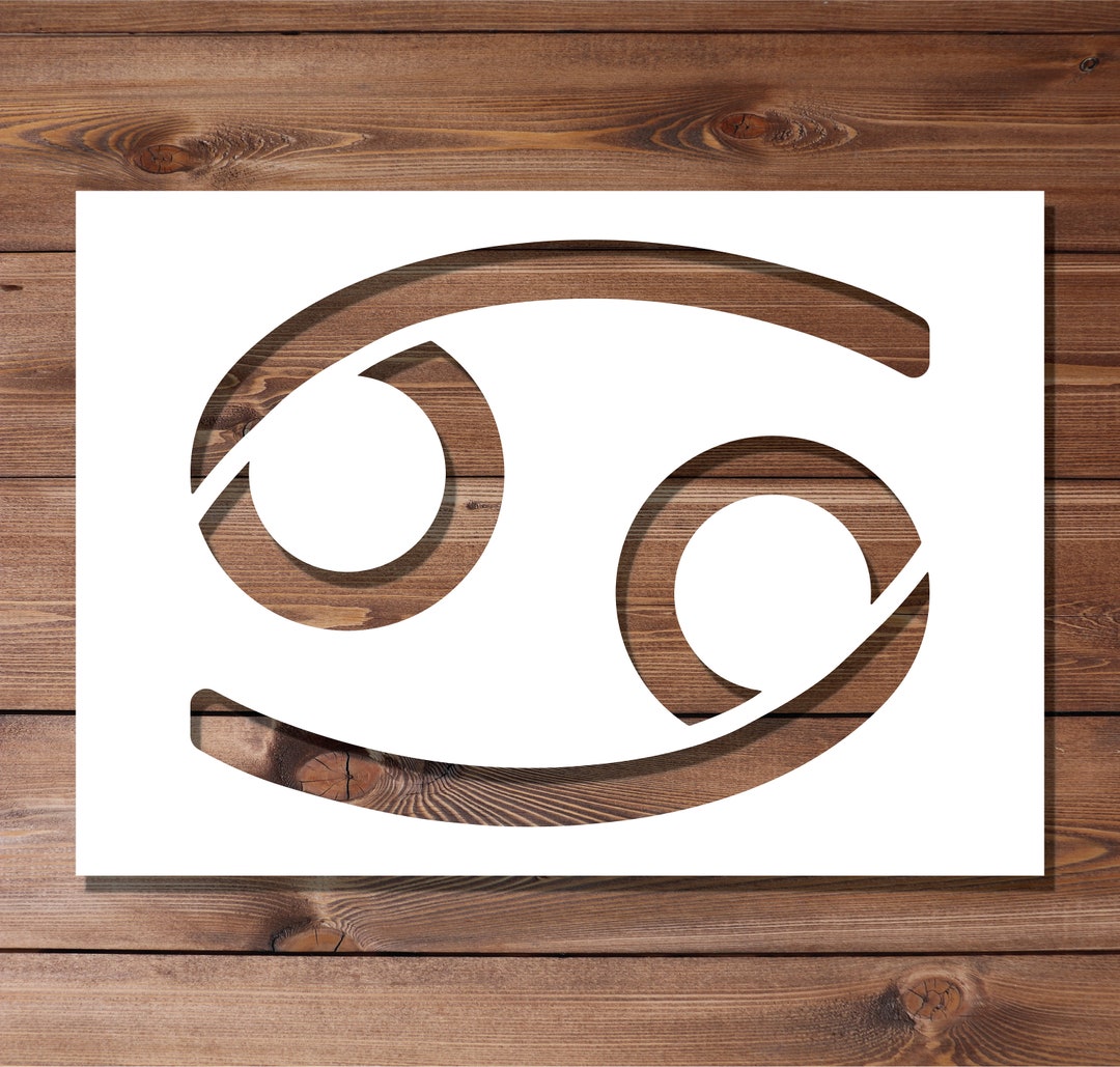 Cancer Symbol Zodiac Stencil - A4 A3 Size - 190 Micron Mylar Reusable ...