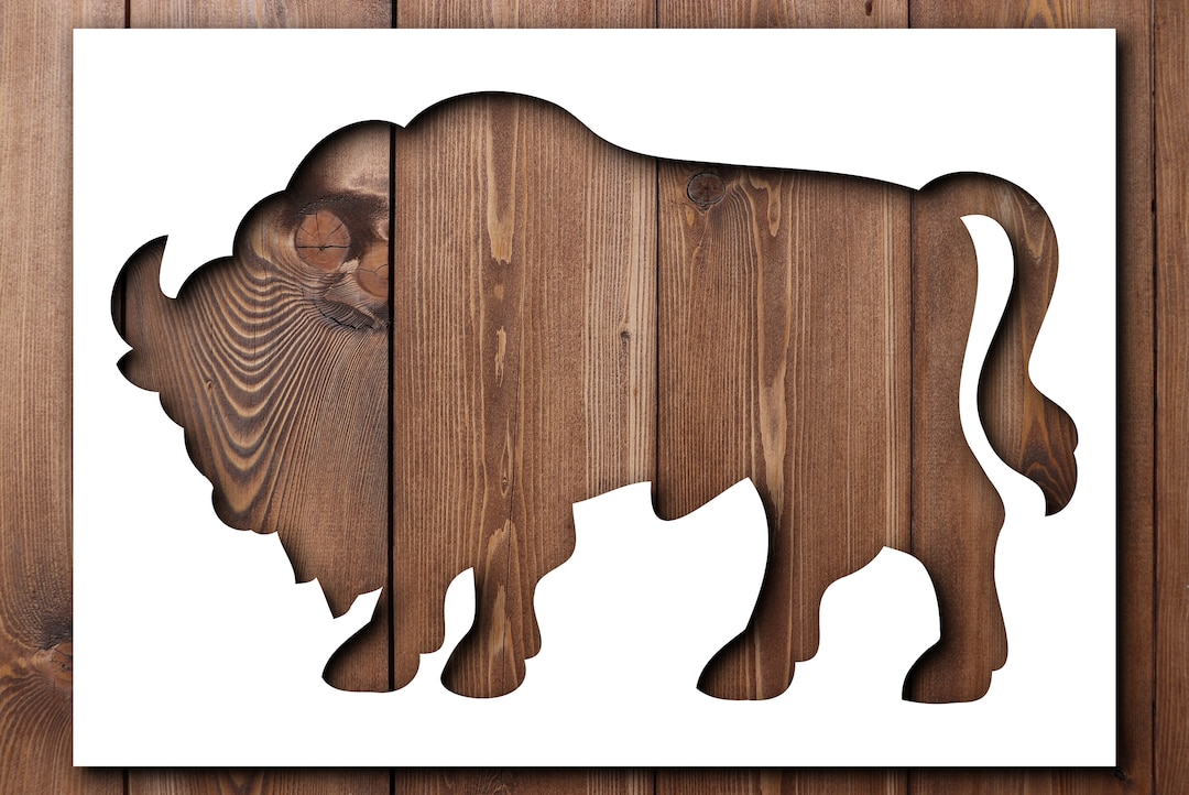 Buffalo Stencil A4 A3 Size 190 Micron Mylar Reusable Flexible Home ...