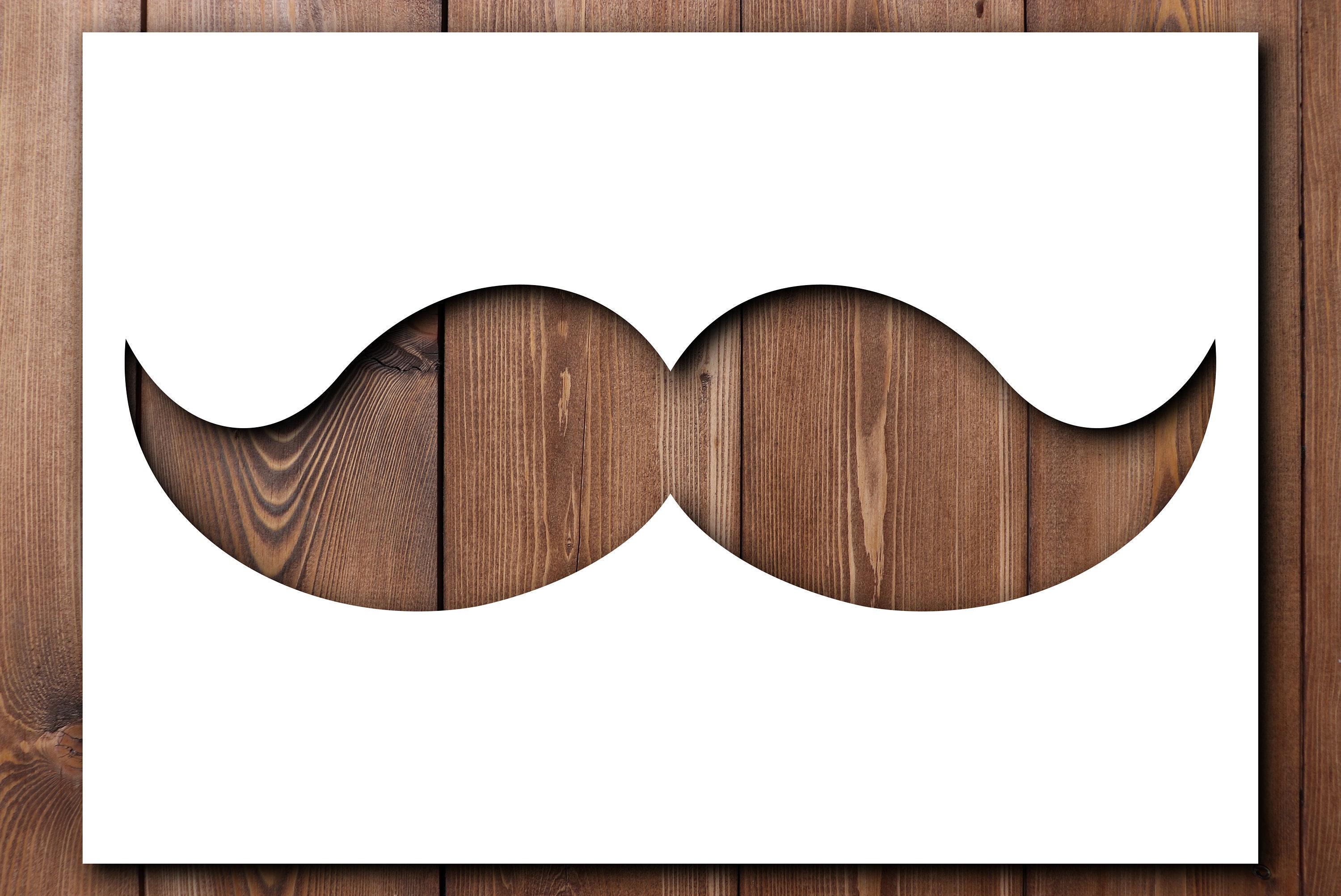 Moustache Stencil A4 A3 Size 190 Micron Mylar Reusable Flexible Home ...