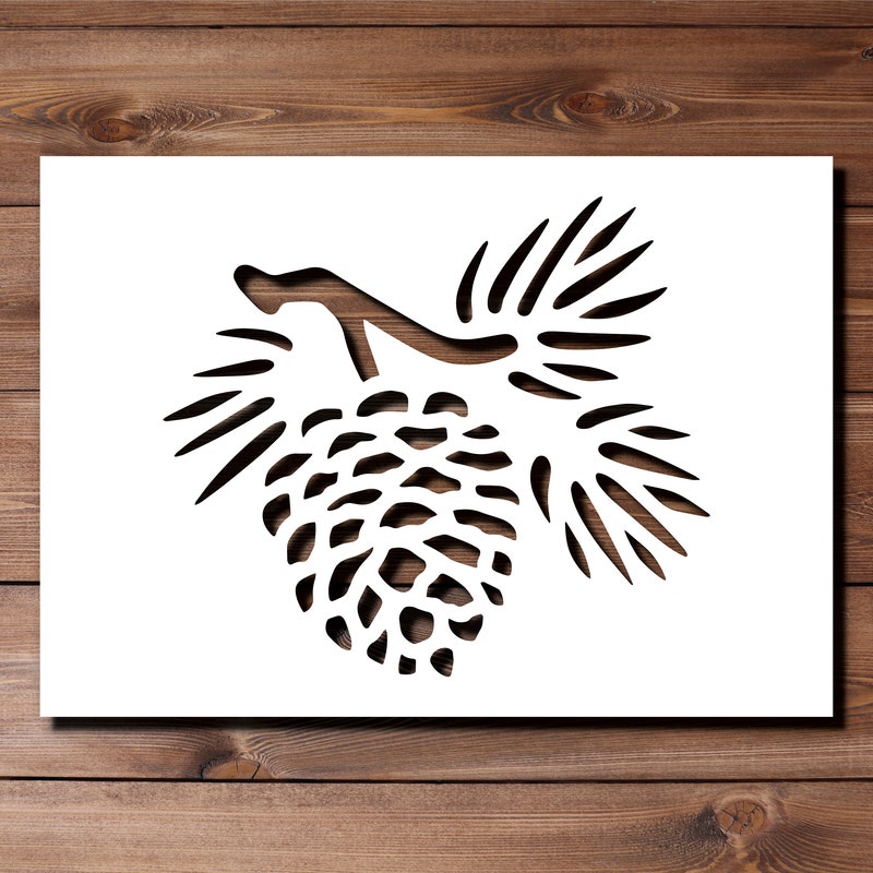 Pine Cone Stencil - Etsy
