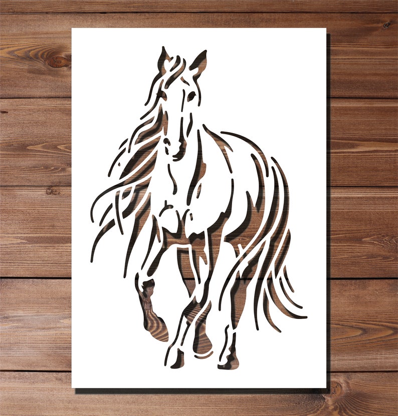 Horse Stencil - A4 A3 Size 190 Micron Mylar Reusable Flexible Home ...