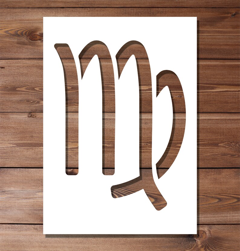 Virgo Symbol Zodiac Stencil - A4 A3 Size - 190 Micron Mylar Reusable ...