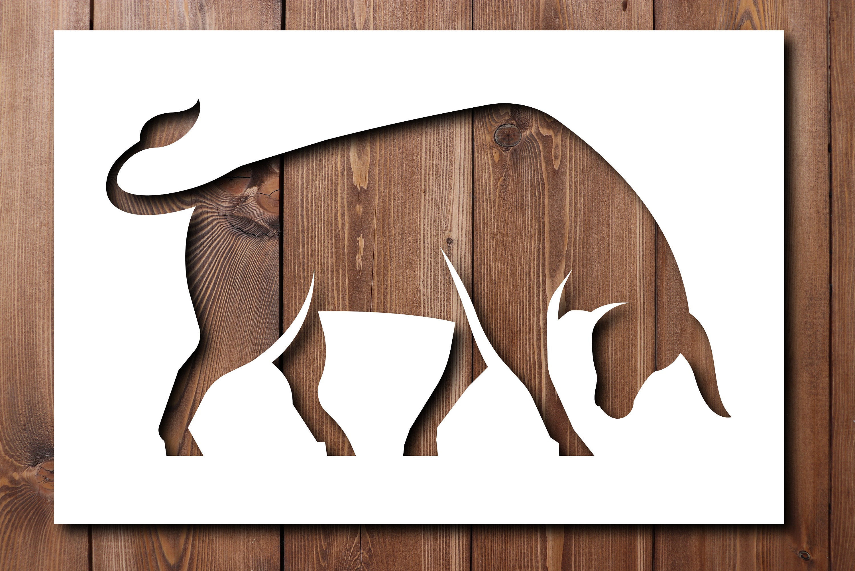 Bull Stencil A4 A3 Size 190 Micron Mylar Stencil Reusable Flexible Home ...