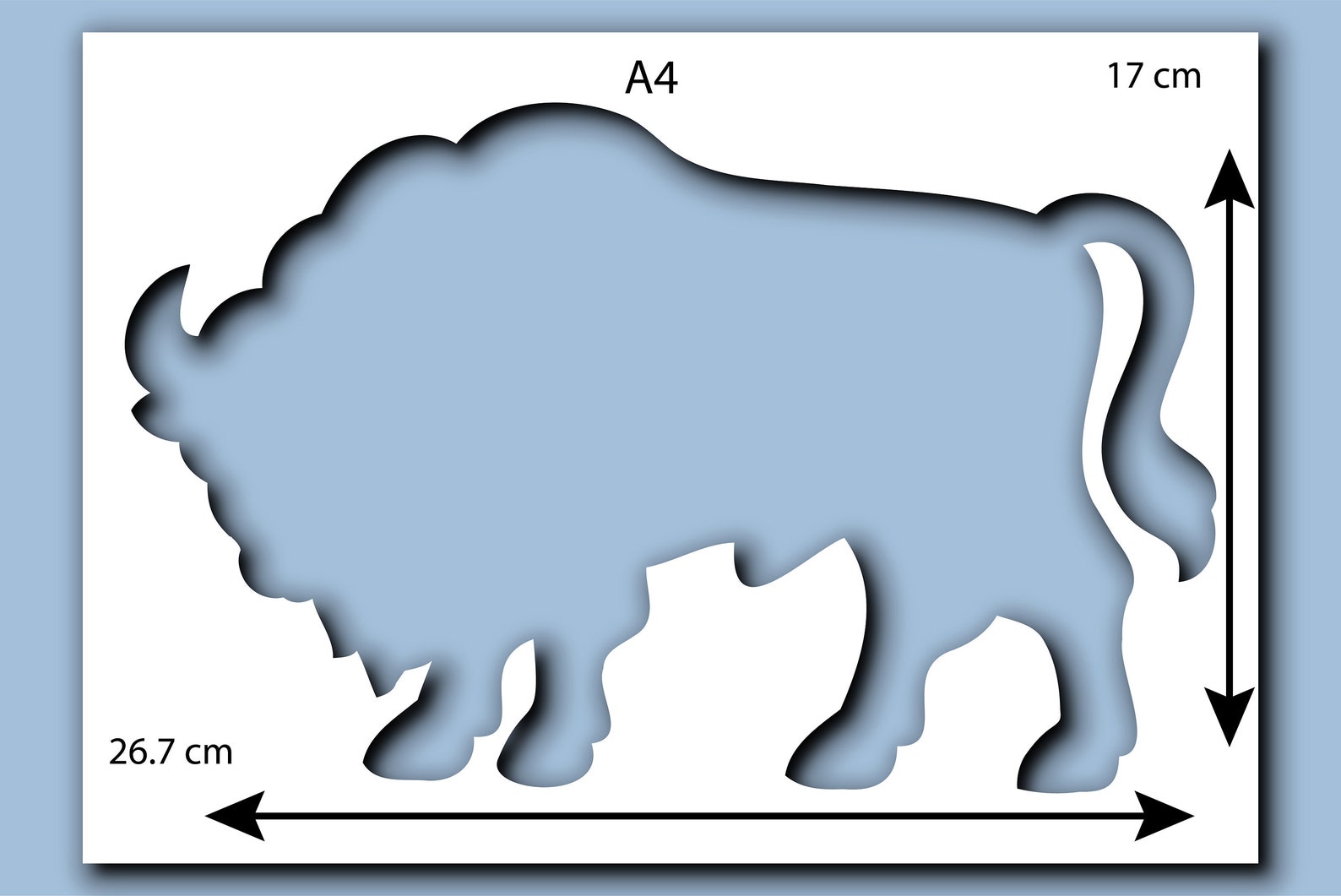 Buffalo Stencil A4 A3 Size 190 Micron Mylar Reusable Flexible Home ...
