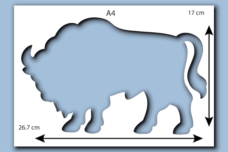 Buffalo Stencil A4 A3 Size 190 Micron Mylar Reusable Flexible Home ...
