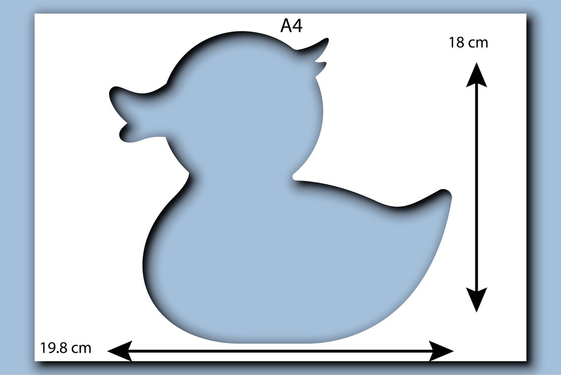 Duck Stencil A4 A3 Size 190 Micron Mylar Reusable Flexible Home Decor ...