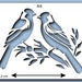 Birds on Branch Stencil A4 A3 Size 190 Micron Mylar Reusable Flexible ...