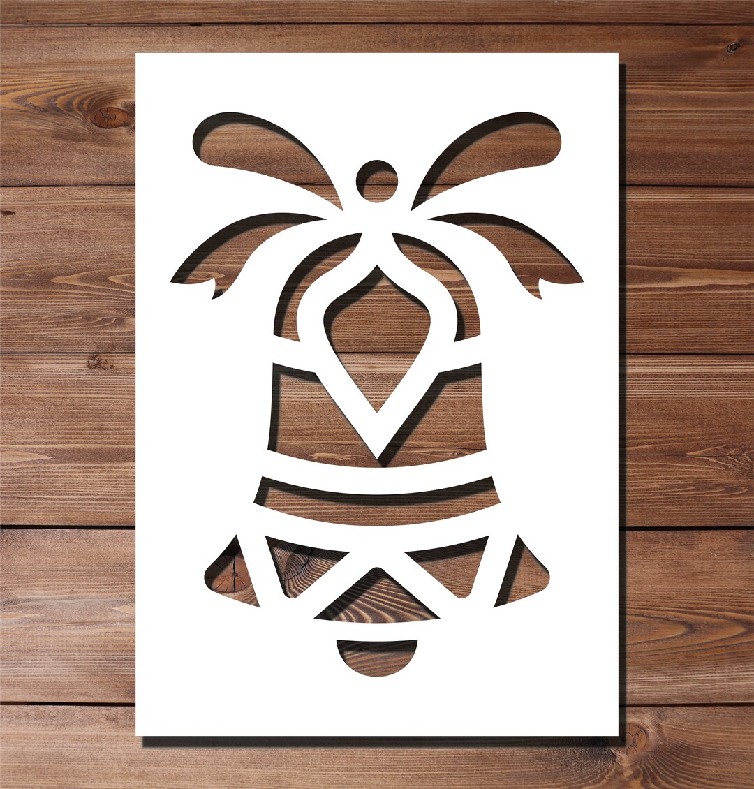 Jingle Bells Stencil A4 A3 Size 190 Micron Mylar Reusable Flexible Home ...