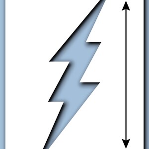 Lightning Bolt 2 Stencil A4 A3 Size 190 Micron Mylar Reusable Flexible ...