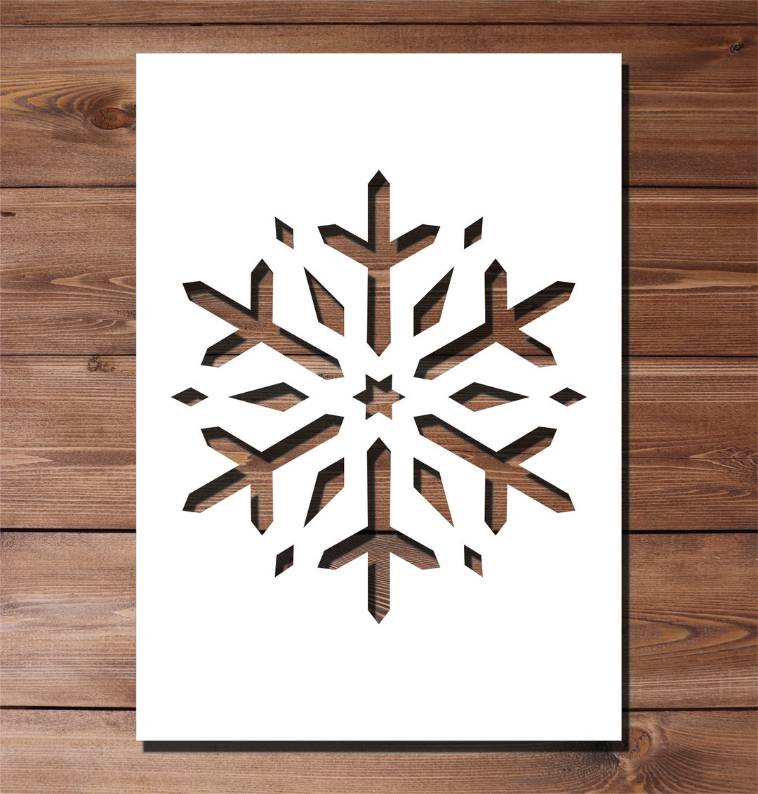 Snowflake Stencil A4 A3 Size 190 Micron Mylar Reusable Flexible Home ...