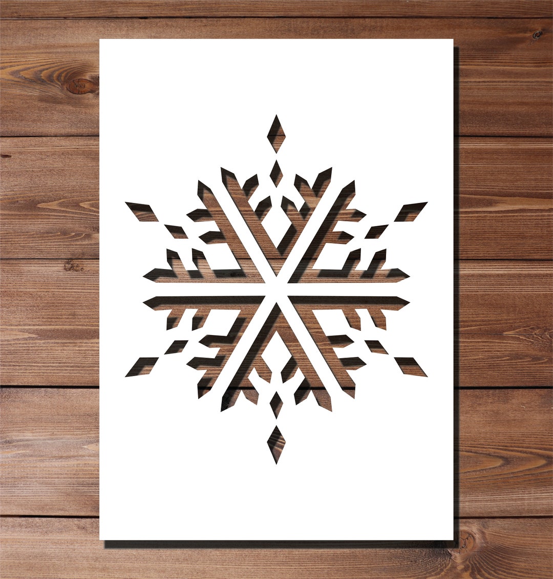 Snowflake Stencil A4 A3 Size 190 Micron Mylar Reusable Flexible Home ...