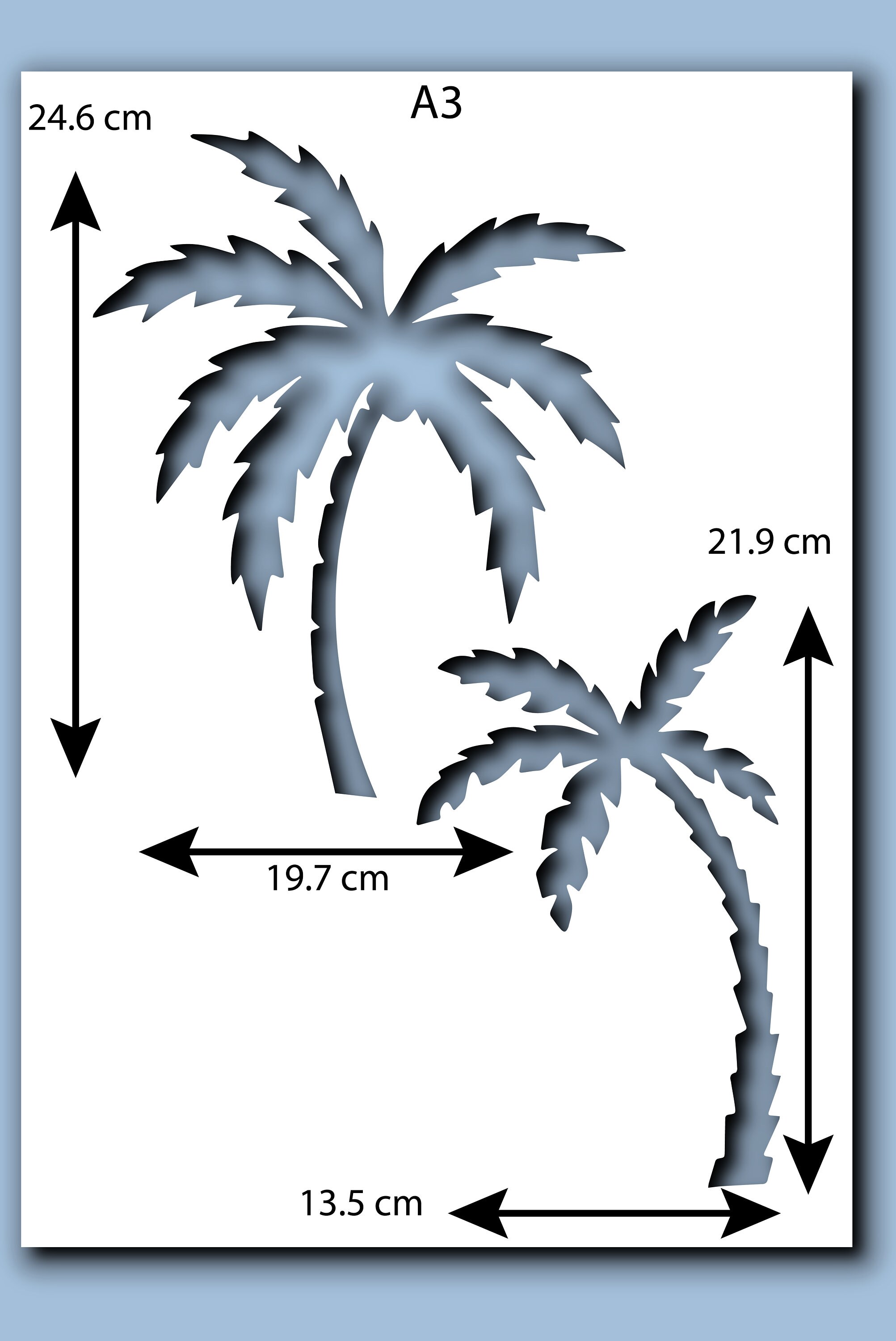 Palm Tree Stencil A4 A3 Size 190 Micron Mylar Reusable Flexible Home ...