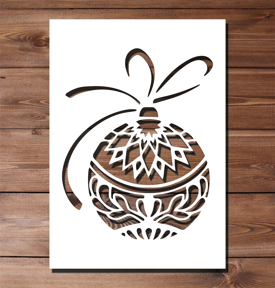Bauble Stencil A4 A3 Size 190 Micron Mylar Reusable Flexible Home Decor ...