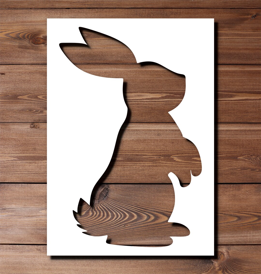 Rabbit Stencil A4 A3 Size 190 Micron Mylar Reusable Flexible Home Decor ...