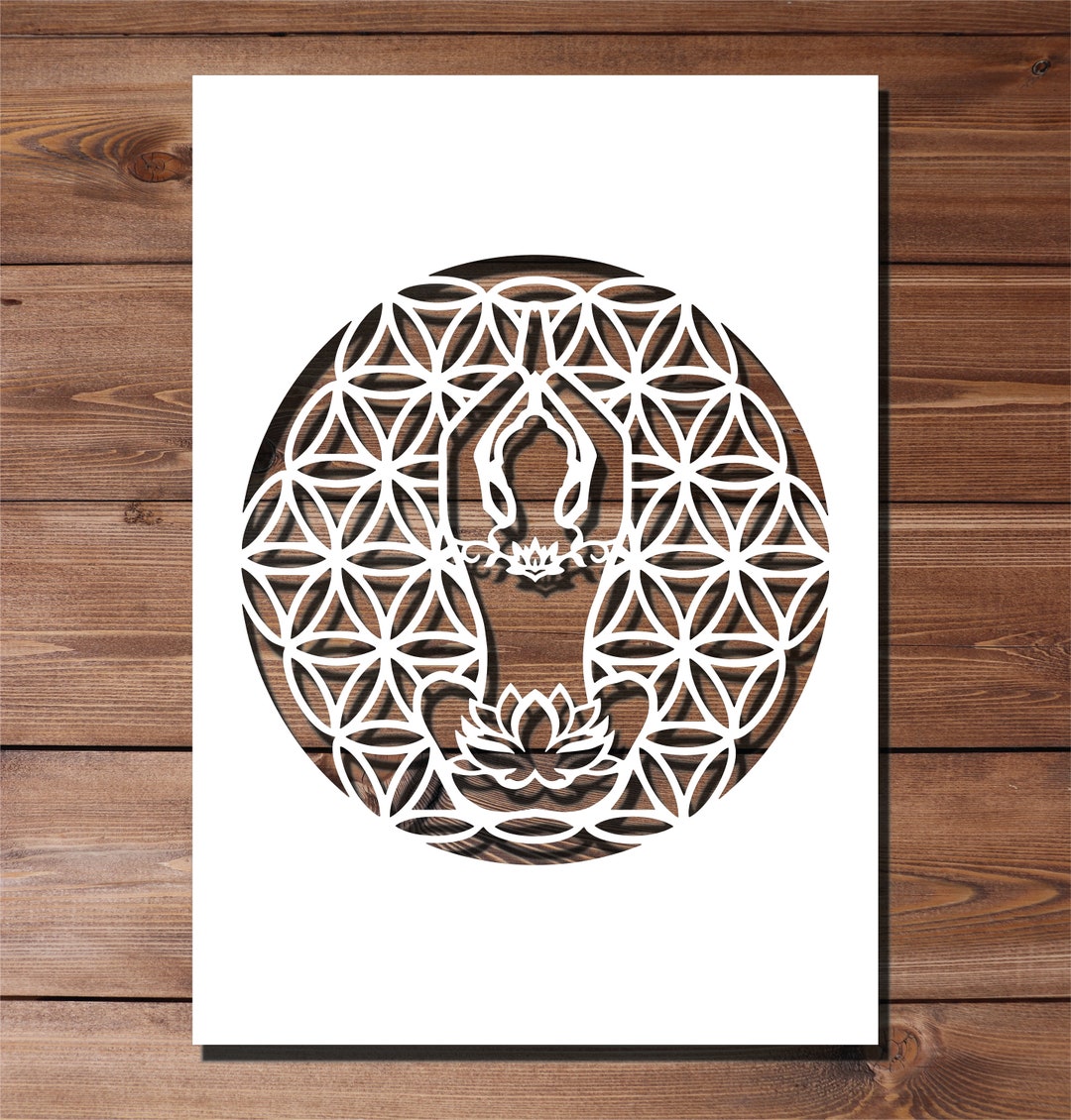 Zen Buddha - Om Stencil A4 A3 Size 190 Micron Mylar Reusable Flexible ...