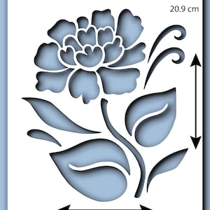 Big Flower Stencil A4 A3 Size 190 Micron Mylar Petals Reusable Flexible ...