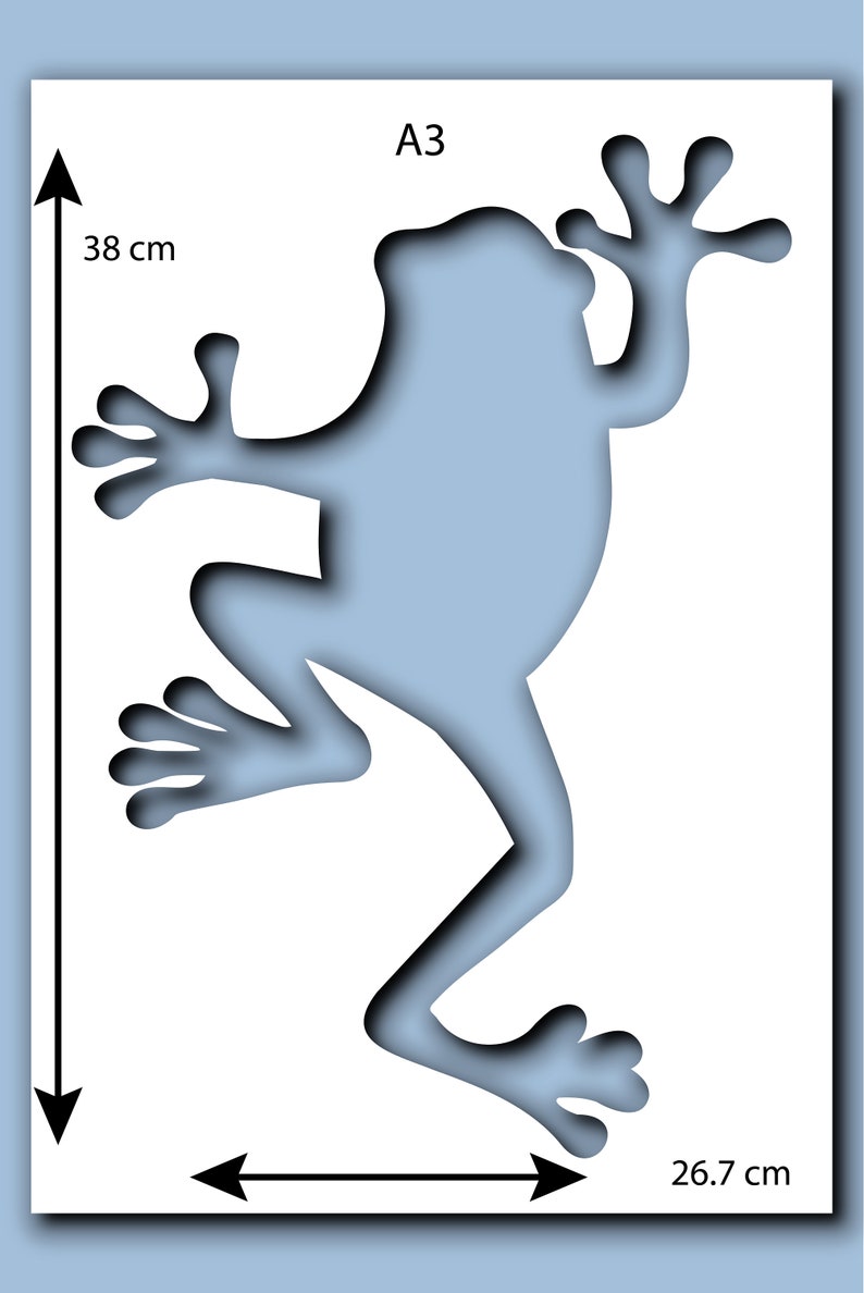 Tree Frog Stencil A4 A3 Size 190 Micron Mylar Reusable Flexible Home ...