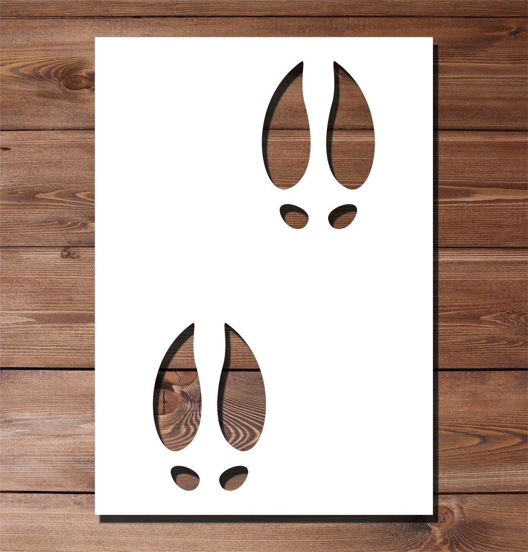Reindeer Hoof Prints Stencil A4 A3 Size 190 Micron Mylar Reusable ...