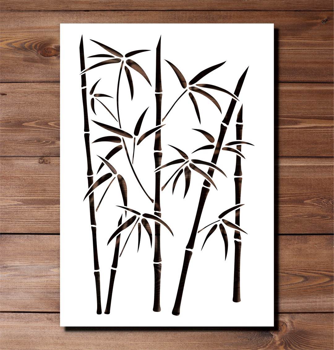 Bamboo Stencil A4 A3 Size 190 Micron Mylar Reusable Flexible Home Decor ...