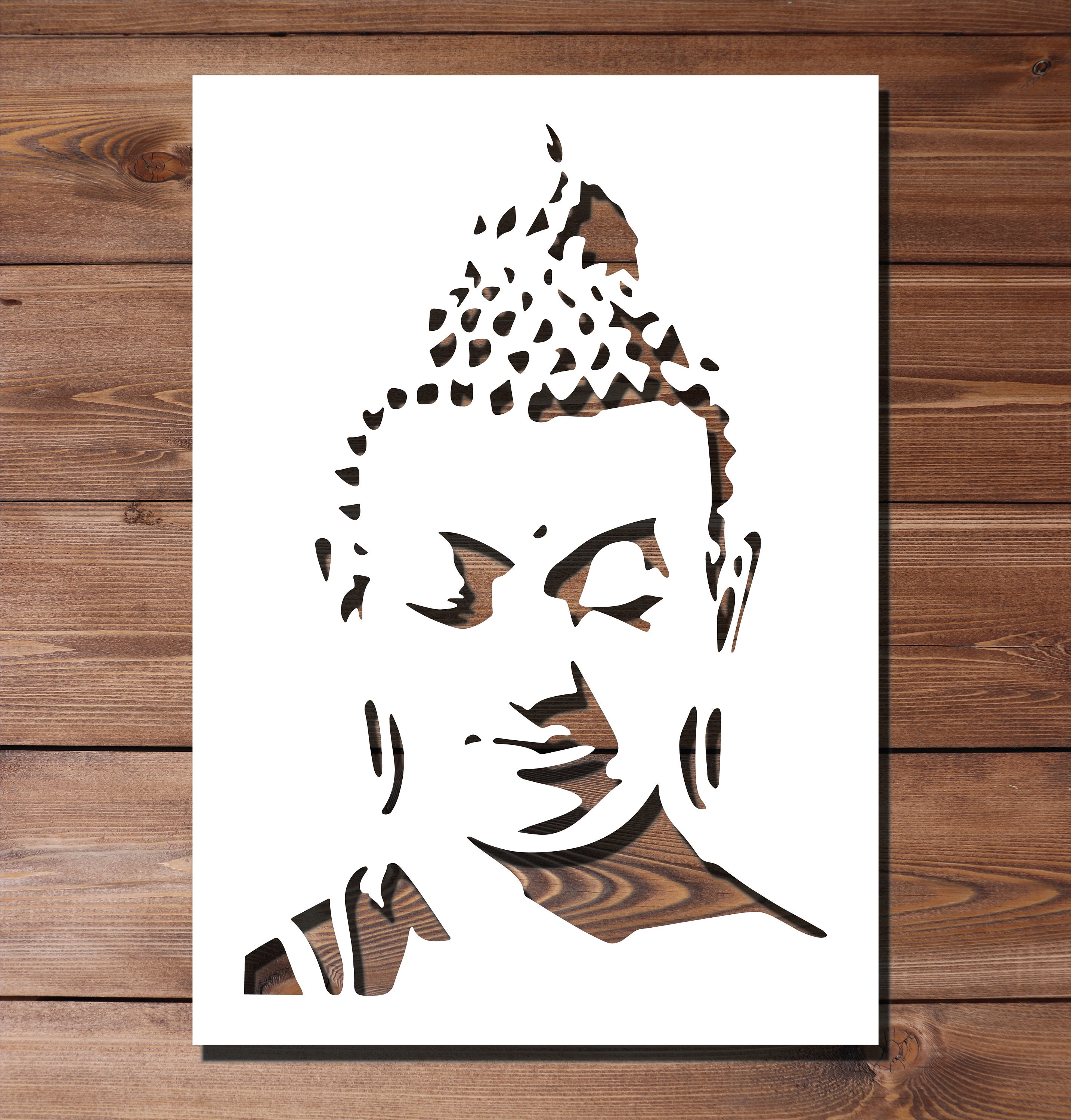 Buddha Stencil - A4 A3 Size 190 Micron Mylar Reusable Flexible Home ...