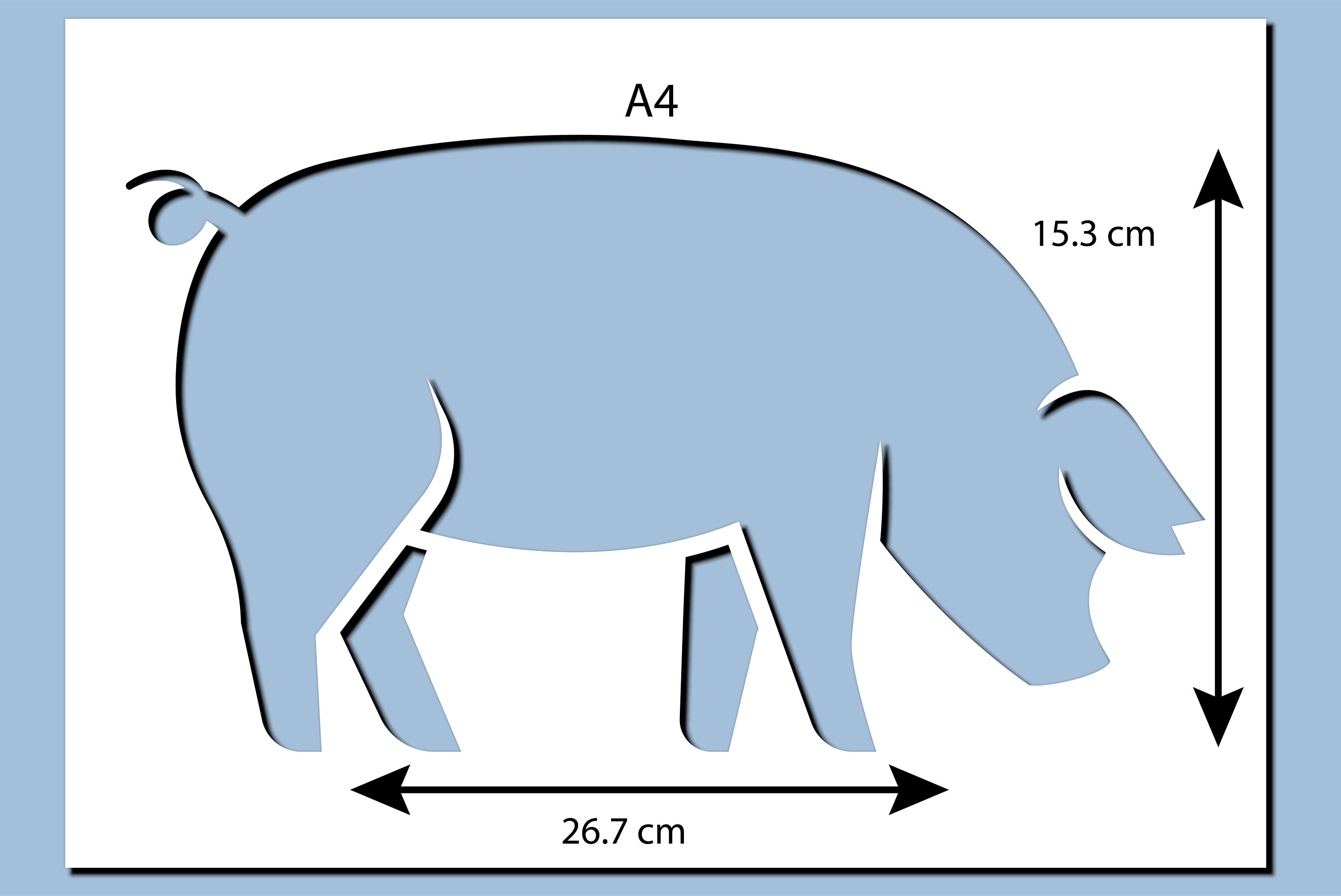 Pig Stencil 1 A4 A3 Size 190 Micron Mylar Stencil Reusable Flexible ...
