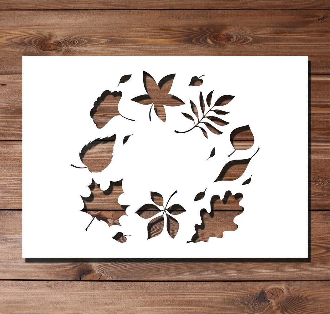 Leaf Pattern Stencil A4 A3 Size 190 Micron Mylar Reusable - Etsy