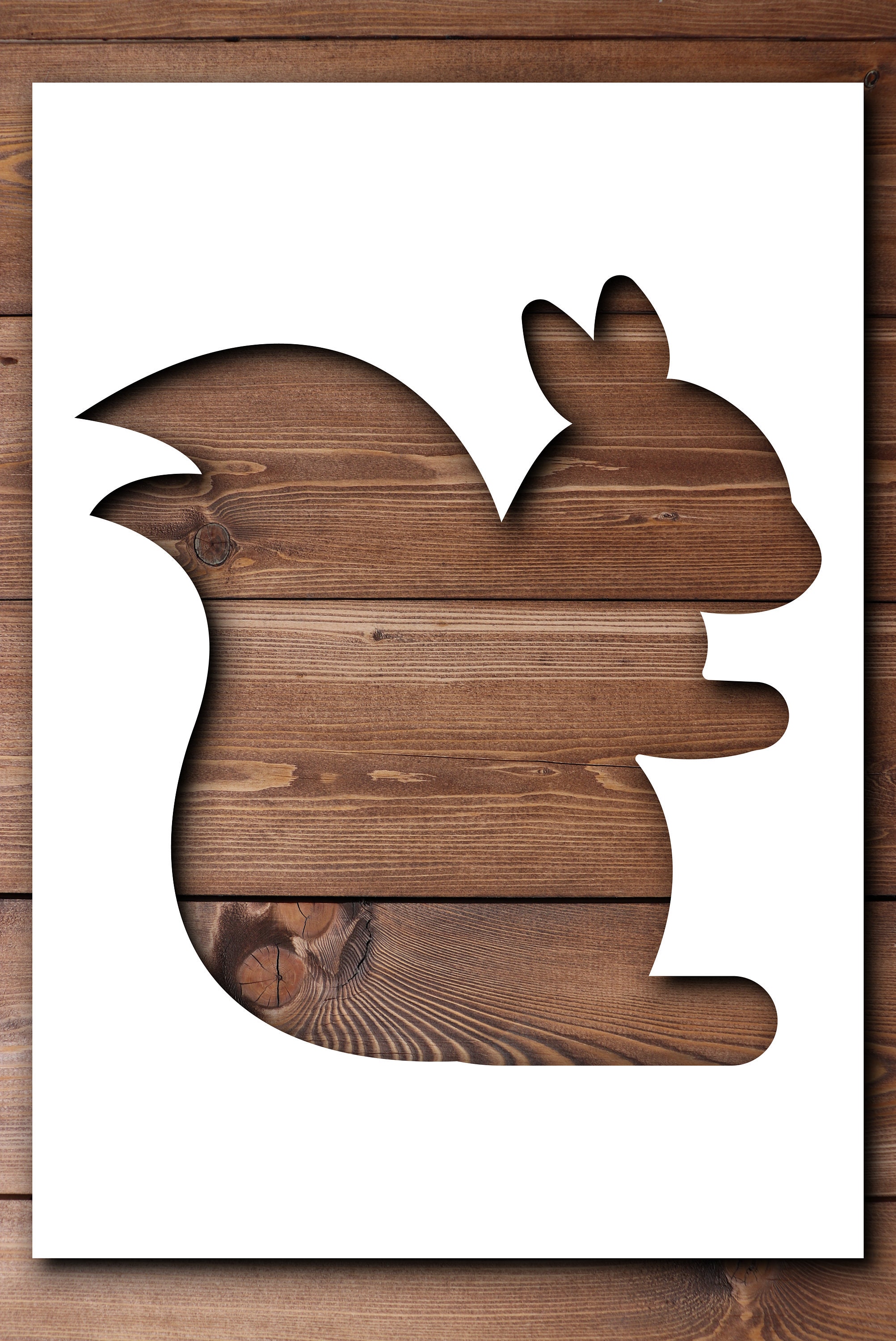 Squirrel Stencil A4 A3 Size 190 Micron Mylar Reusable Flexible Home ...