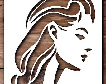 Face Pattern Stencil, Reusable Face Stencil, Art Stencil, DIY Craft ...